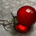 Large Red Crystal Apple Necklace Apple Jewelry Fruit - Etsy