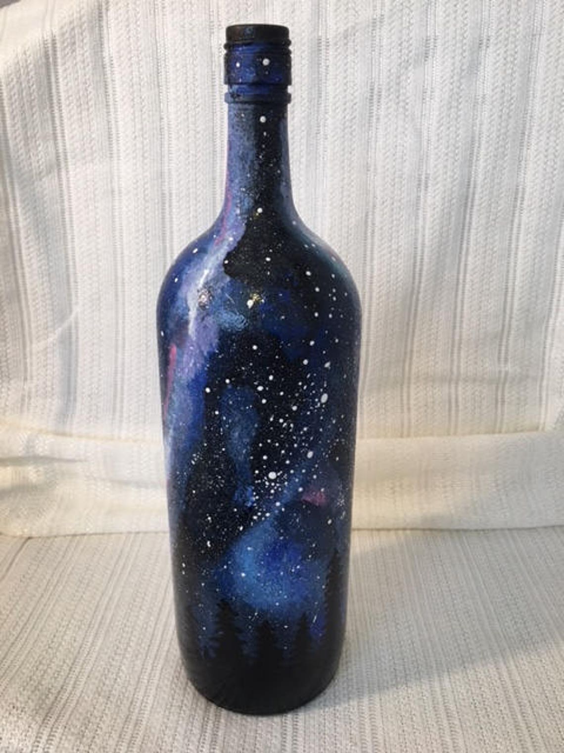 Starry Night Decorative Wine Bottle - Etsy