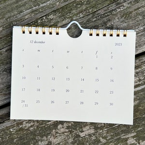 6in X 4.5in Simple Minimalist Calendar / Minimal Modern Design 2026 ...