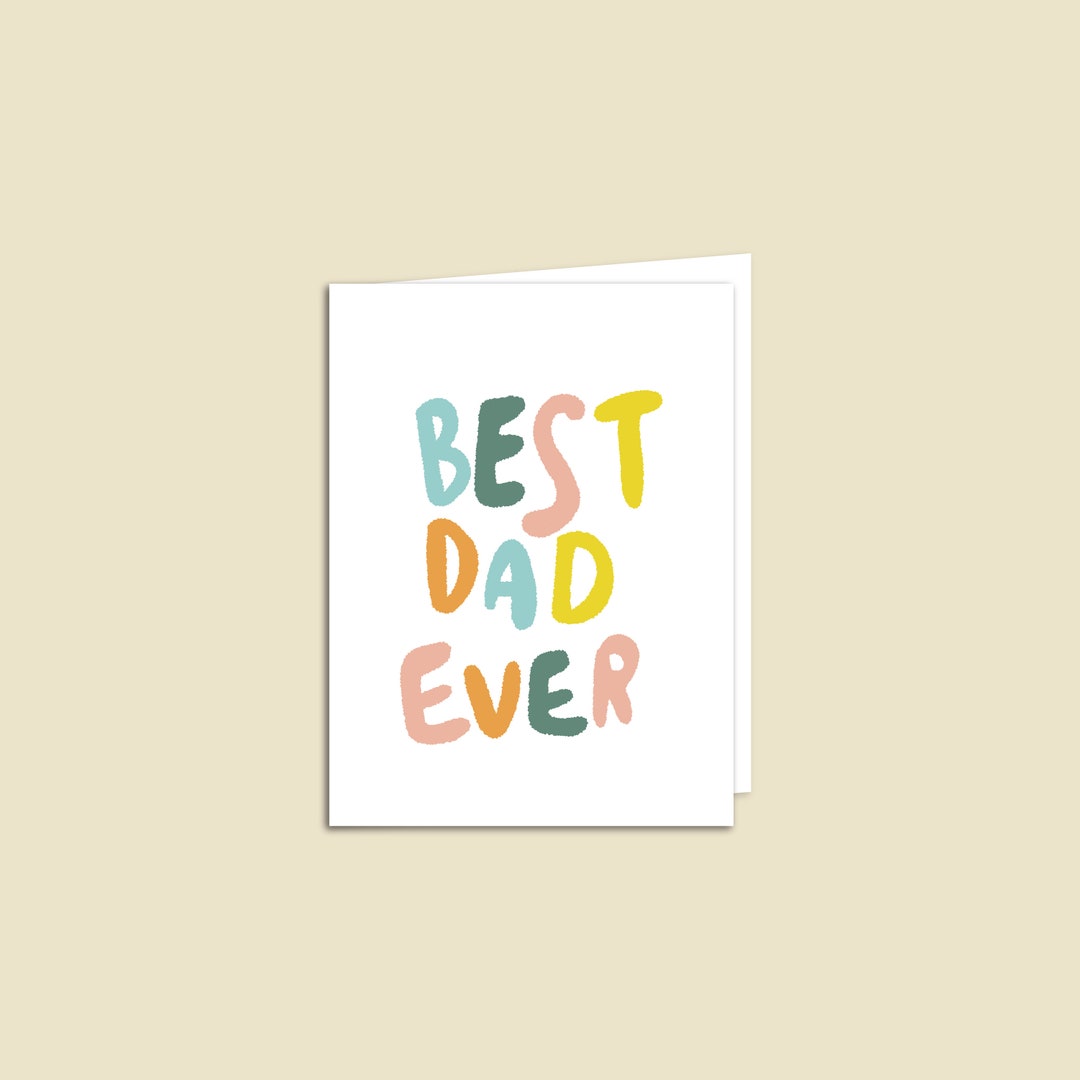 Best Dad Ever Father's Day Card / Best Dad Ever Card / Father's Day ...