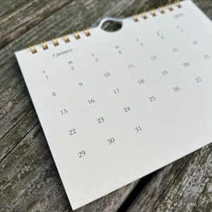 6in X 4.5in Simple Minimalist Calendar / Minimal Modern Design 2026 ...