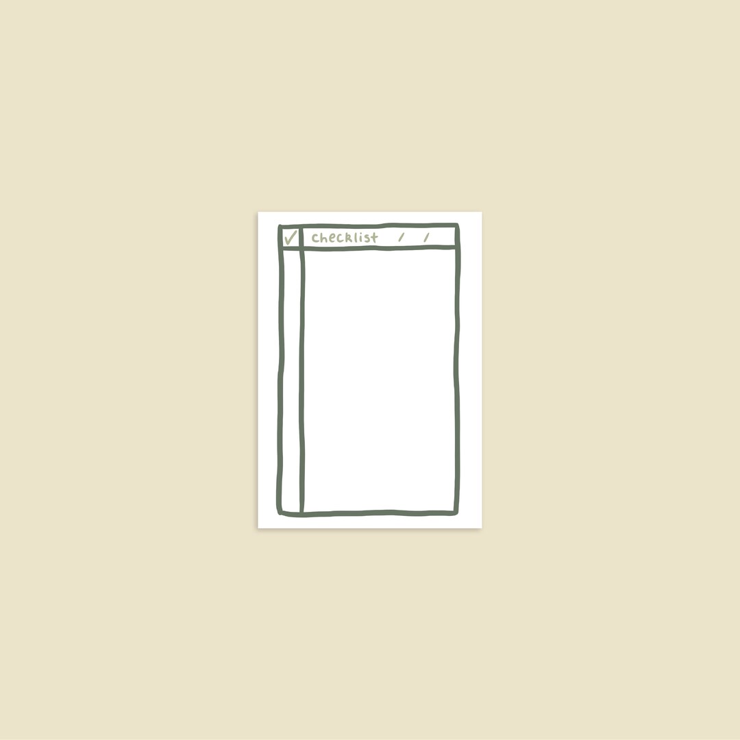 Blank Check List Note Block / Blank Check List 30 Pages Memo Pad ...