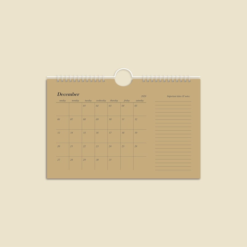 2026 Linen Calendar - Etsy