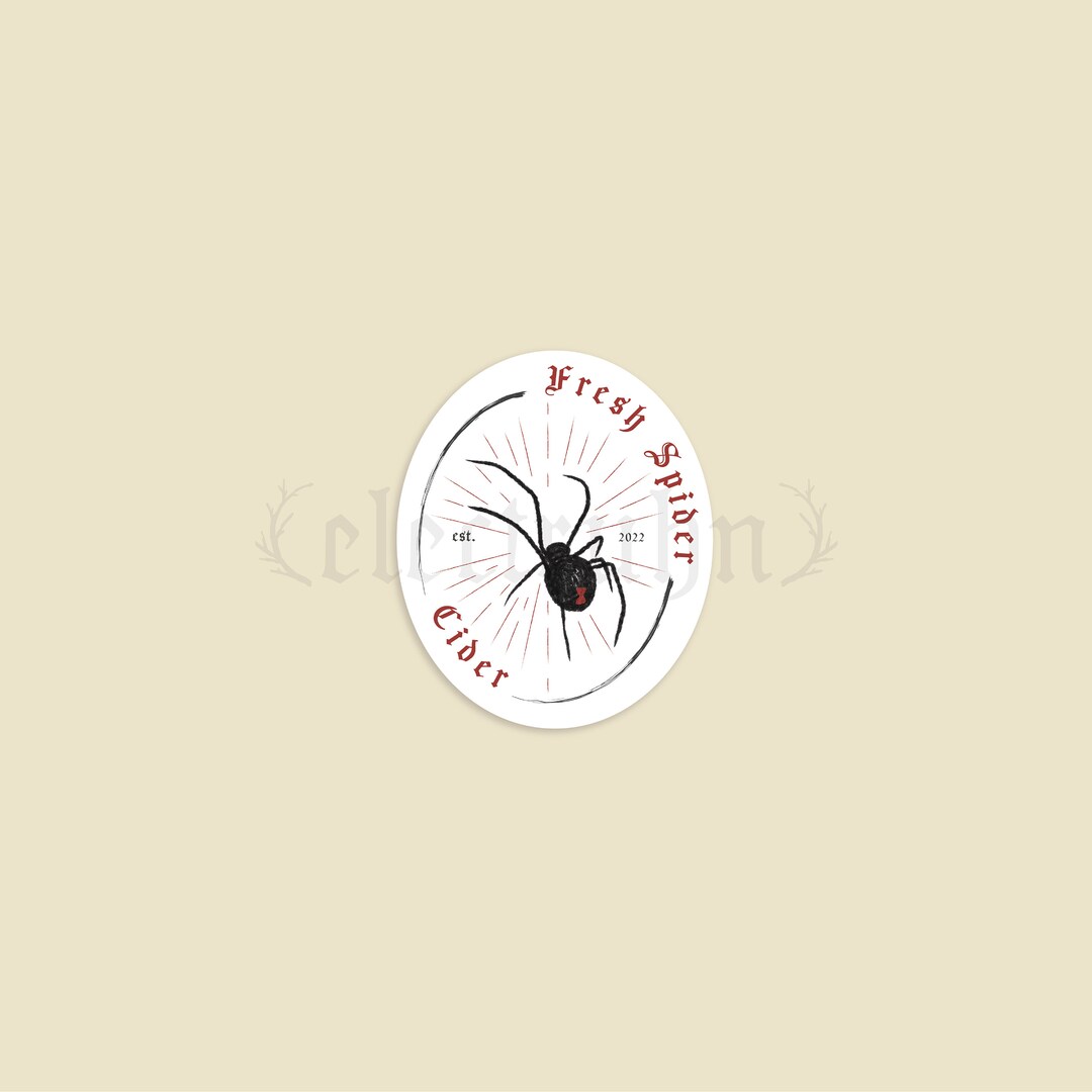 Fresh Spider Cider Sticker / Spider Cider Logo Decal Sticker / Spooky ...