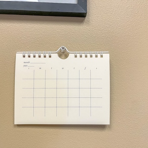 6in X 4.5in Simple Minimalist DIY Calendar / Blank Calendar / Minimal ...
