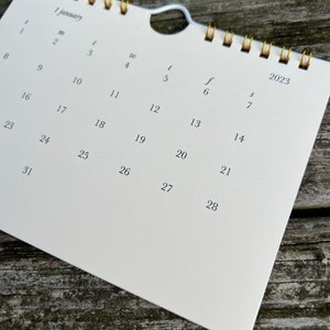 6in X 4.5in Simple Minimalist Calendar / Minimal Modern Design 2026 ...
