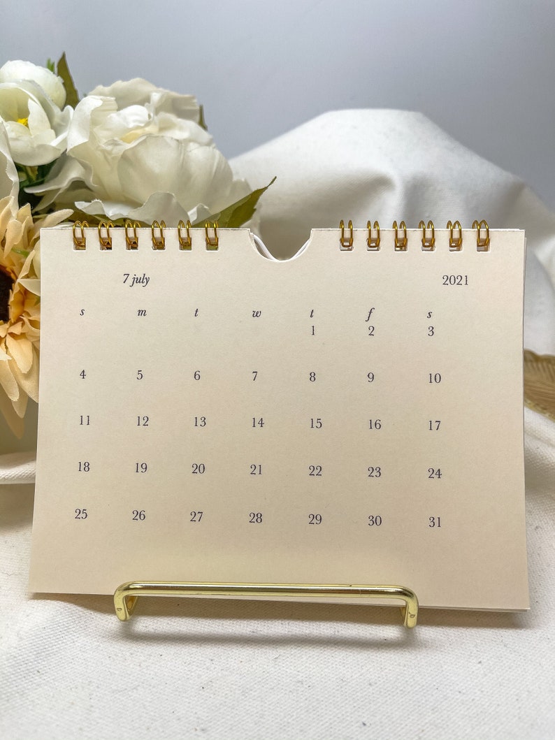 6in X 4.5in Simple Minimalist Calendar / Minimal Modern Design - Etsy