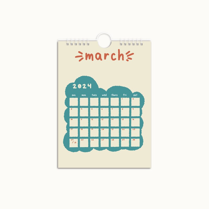 Colorful Calendar - Etsy