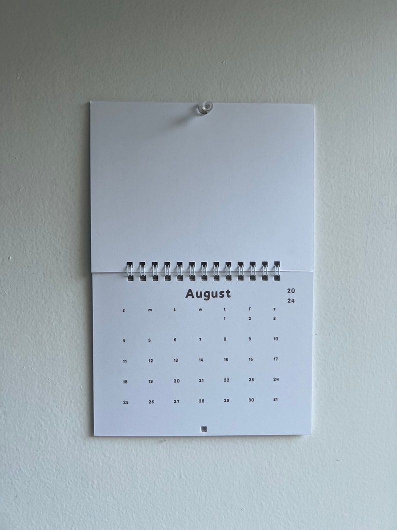 Mini - 6in X 4.5in DIY 2026 Calendar for Kids / Simple Minimalist Blank ...