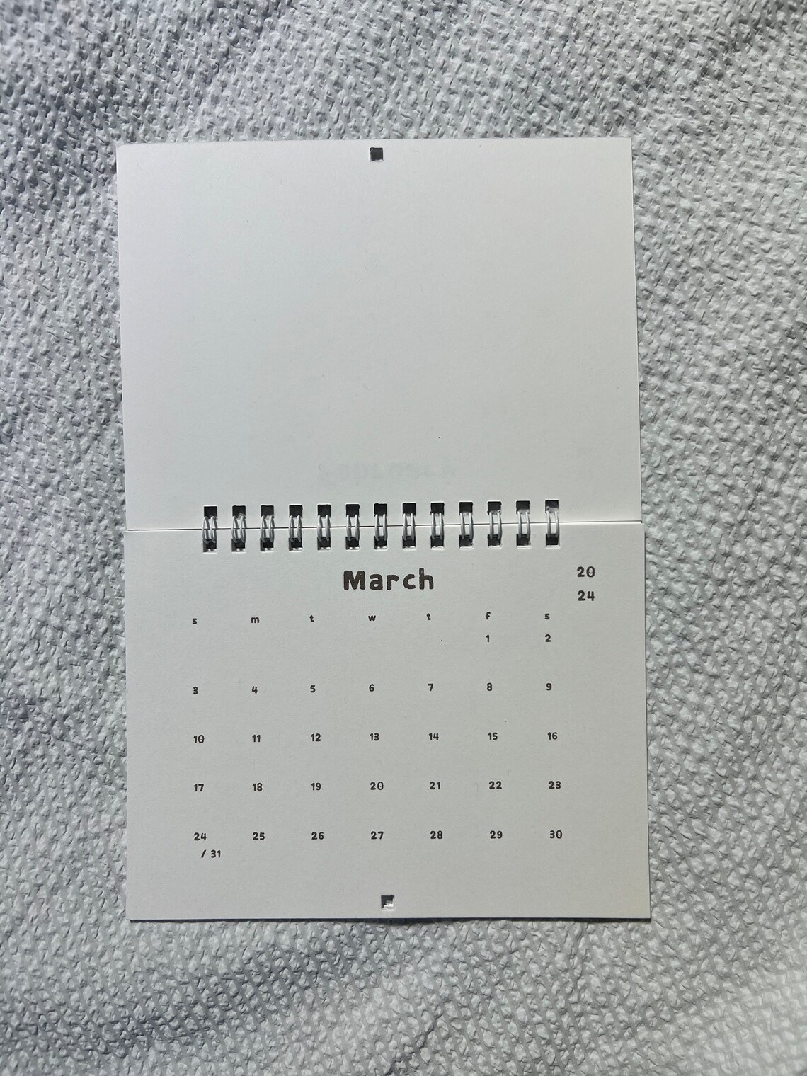 Mini - 6in X 4.5in DIY 2026 Calendar for Kids / Simple Minimalist Blank ...