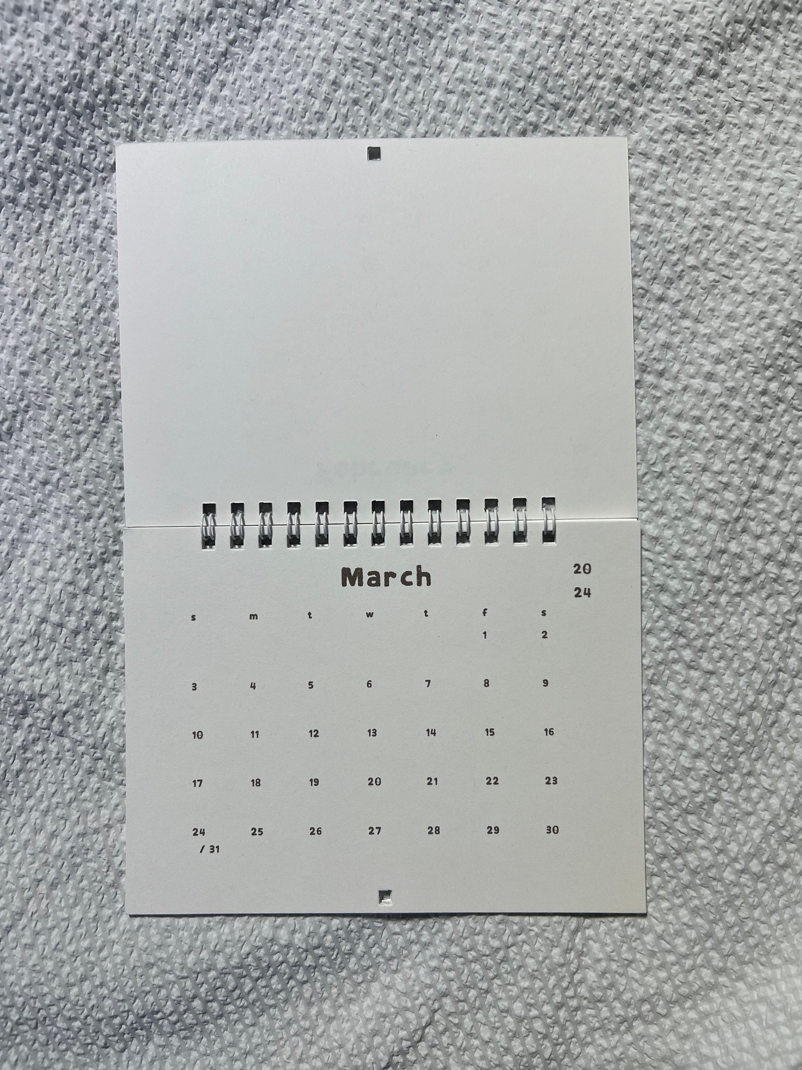 Mini - 6in X 4.5in DIY 2026 Calendar for Kids / Simple Minimalist Blank ...
