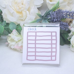 Blank Check List Note Block / Lined Check List 30 Pages Memo Pad ...
