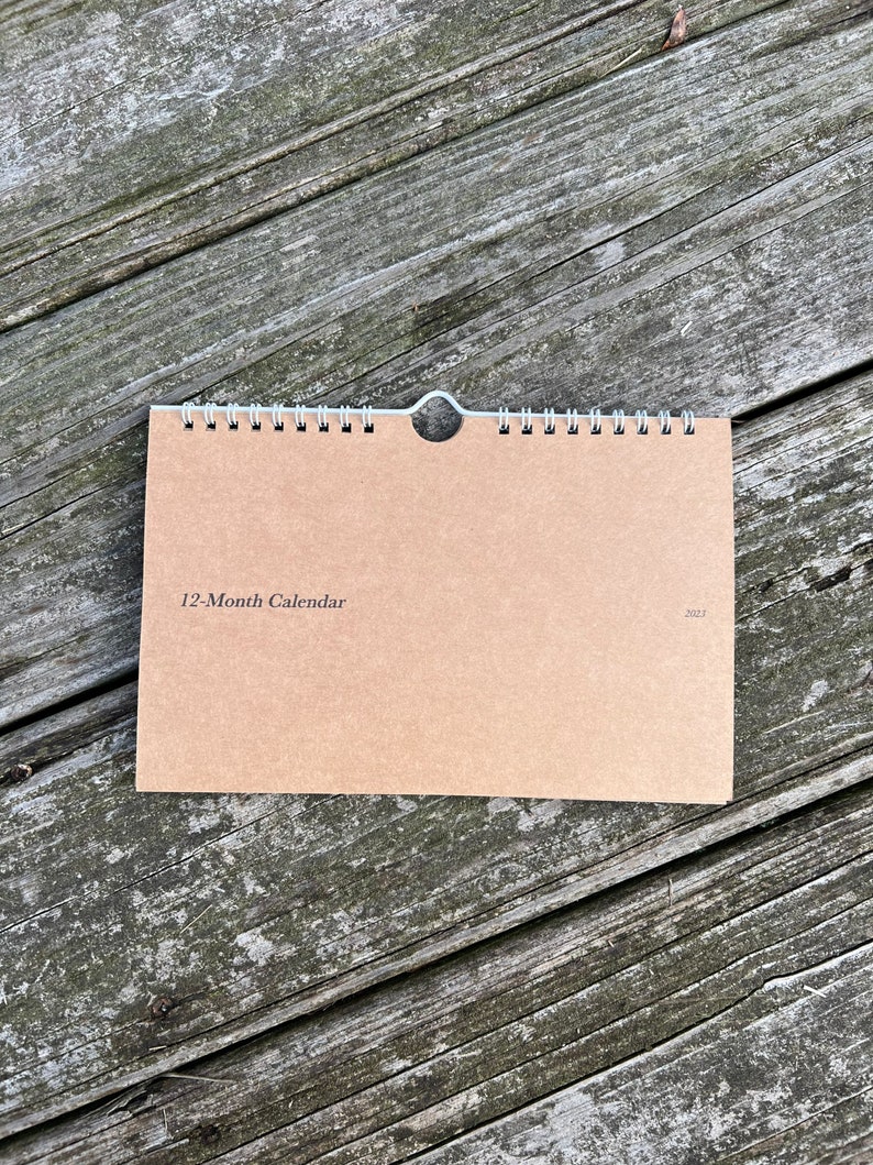 8.5in X 5.5in Natural Kraft Calendar / Small Wall Hanging - Etsy