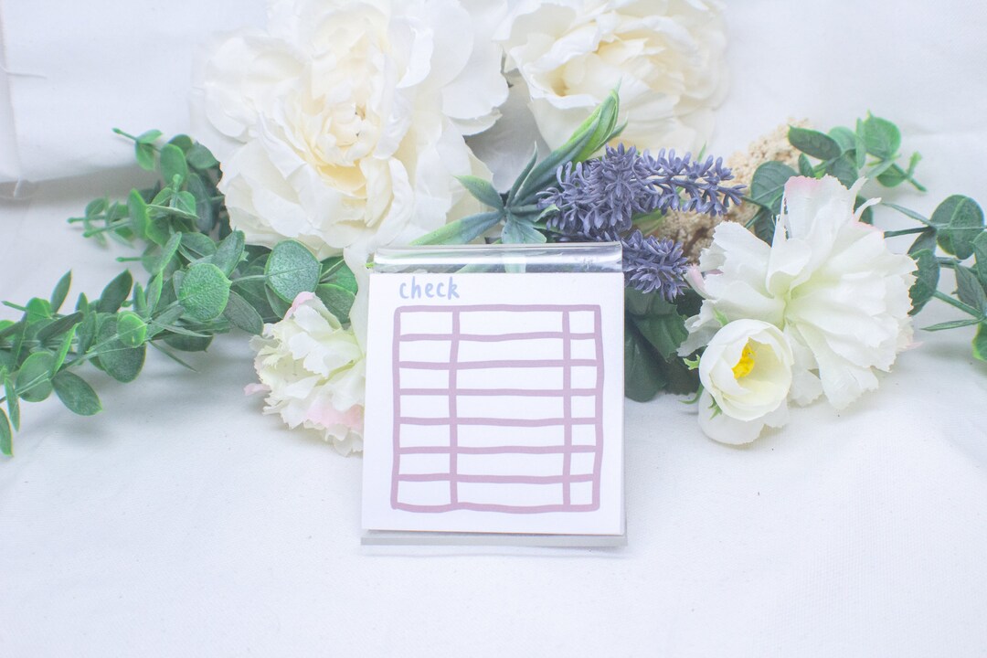 Blank Check List Note Block / Lined Check List Memo Pad / - Etsy