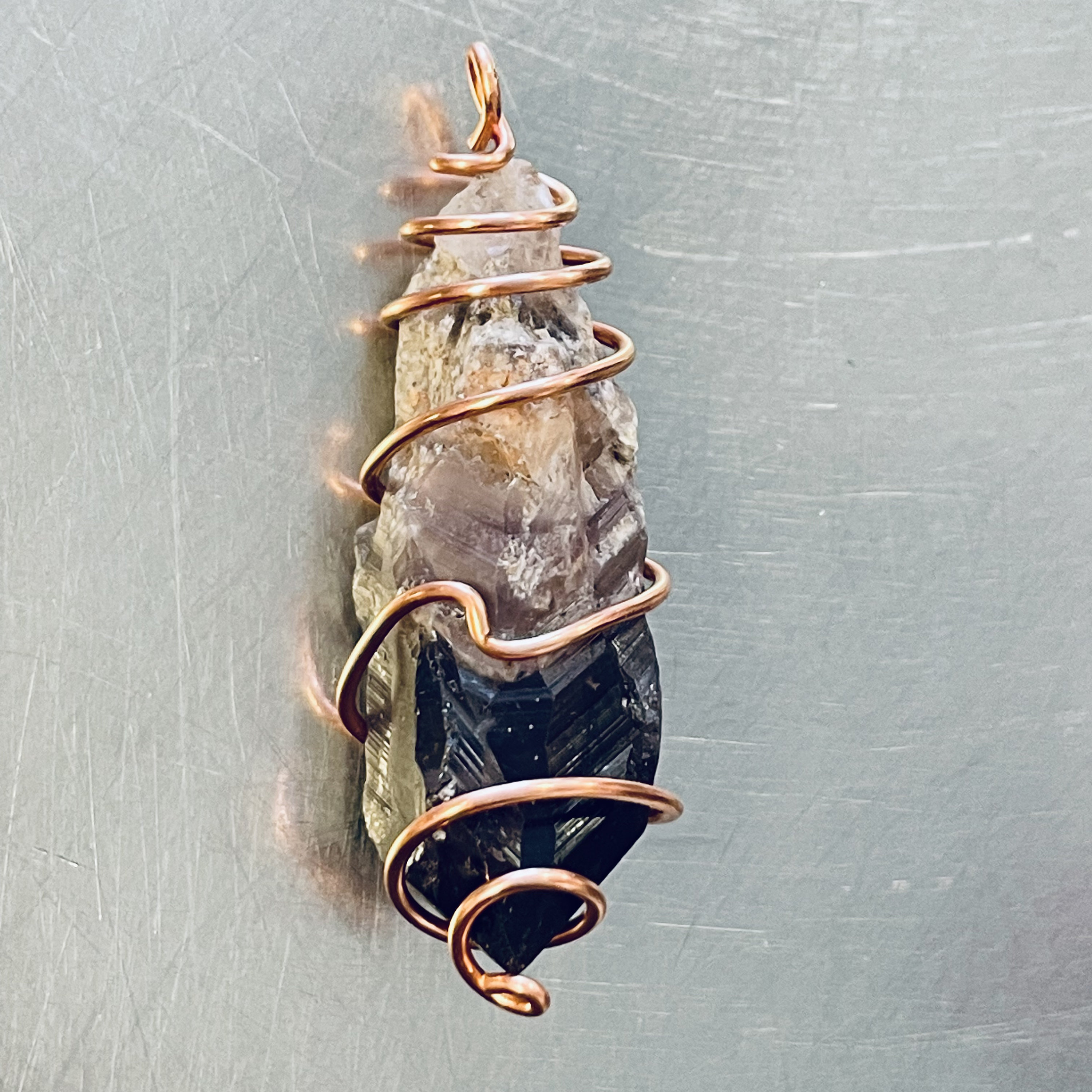 Copper Wire Wrapped Crystals/ Various Crystal Pendants - Etsy UK