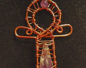 Amethyst Ankh Necklace - Etsy