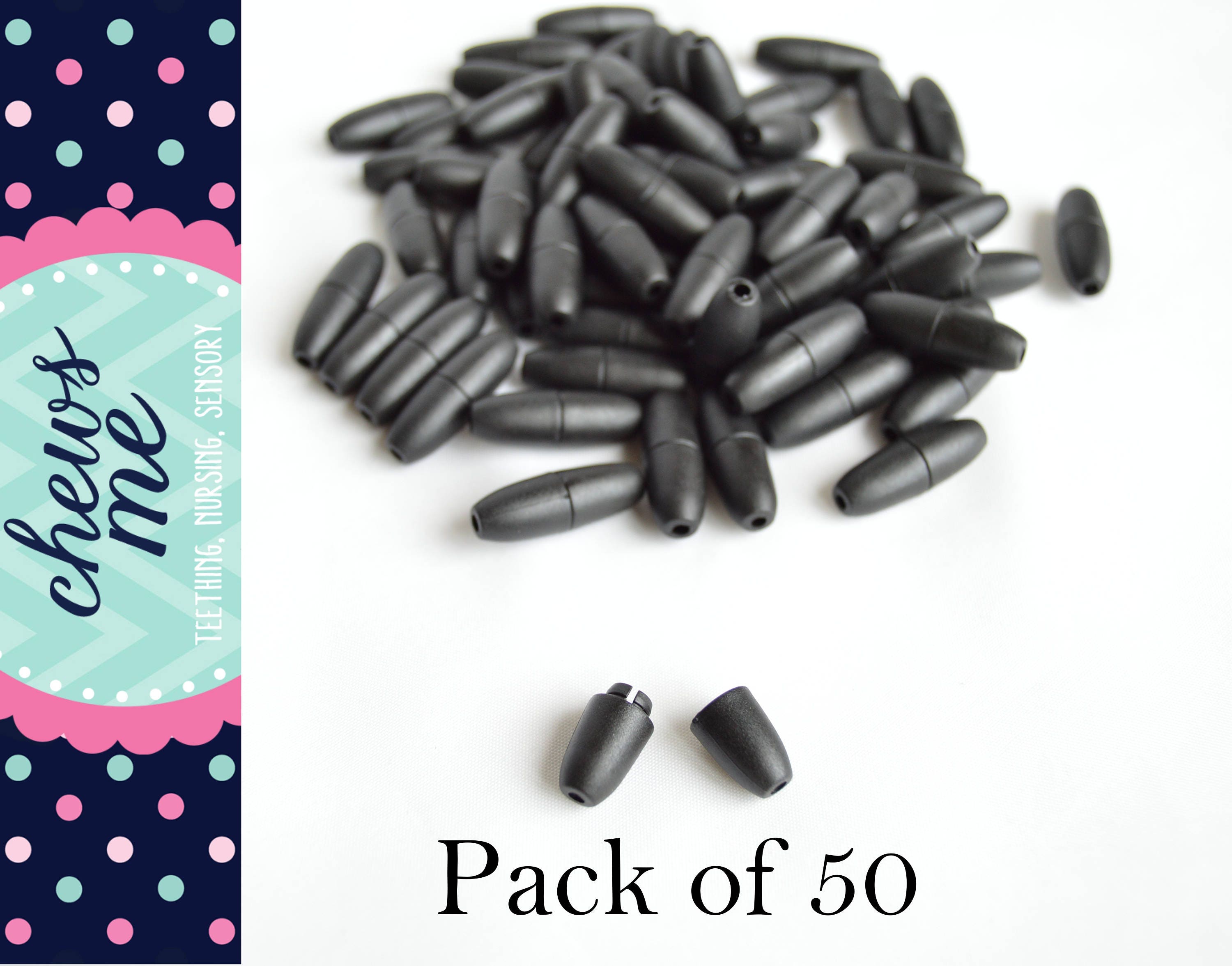 Plastic Breakaway Clasp | Black | Set of 50 | Silicone Beading ...