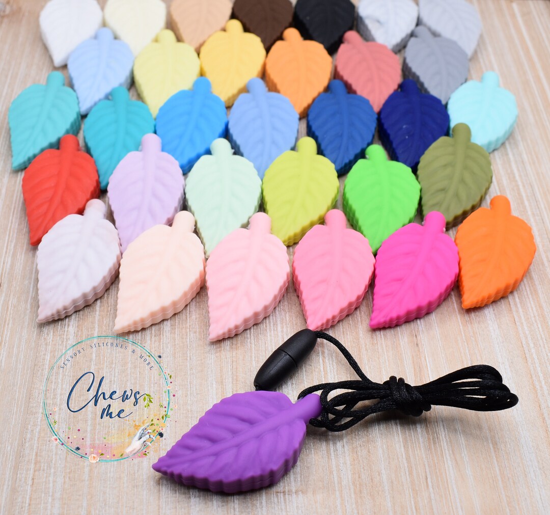 Leaf Silicone Necklace | Pendant | Feather Shape | | Stim Toy | Sensory ...
