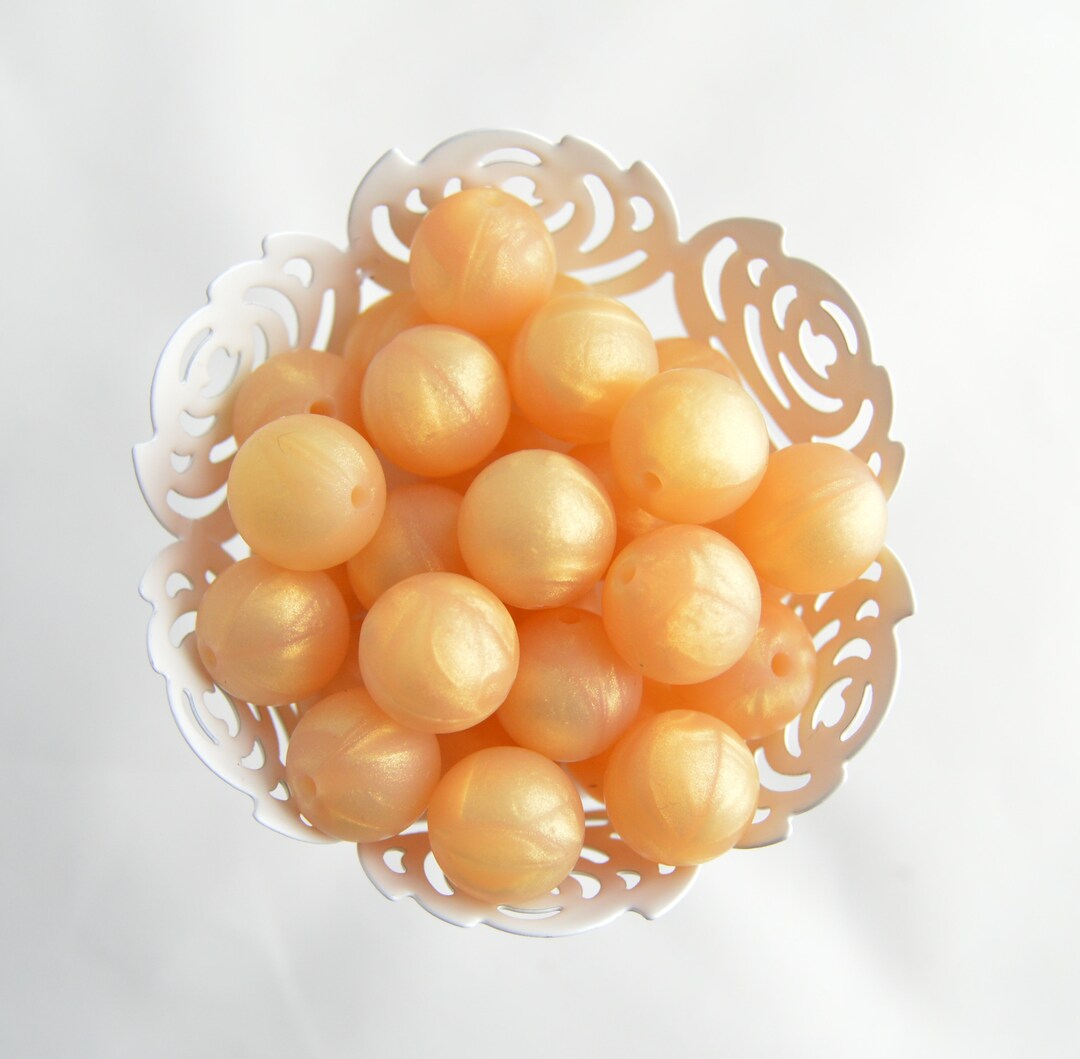 15mm Gold Round Silicone Beads | 5 or 10 Beads | Chewelry | Sensory ...