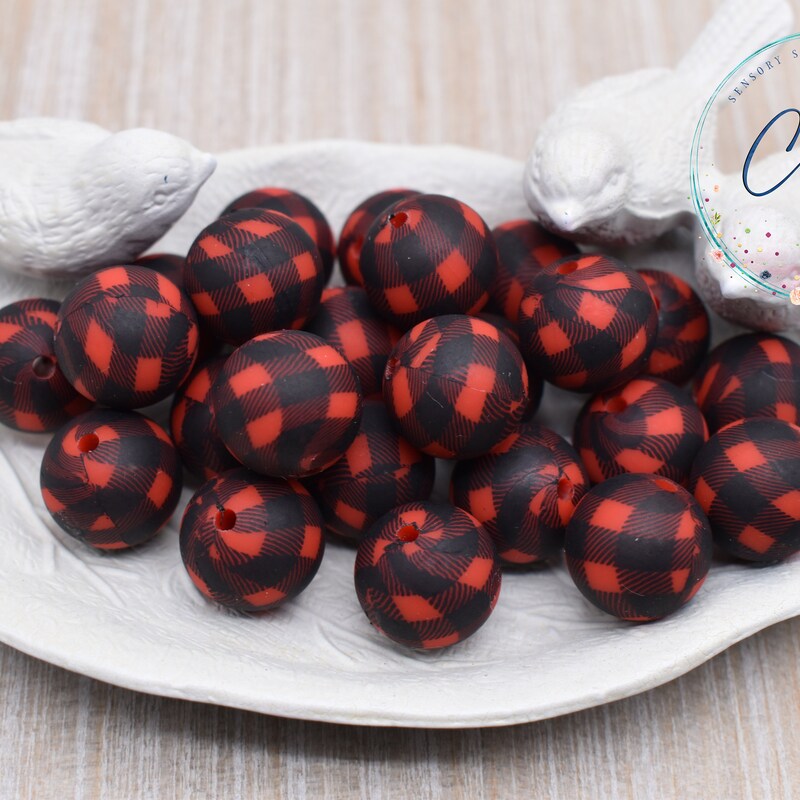 Buffalo Check Beads - Etsy