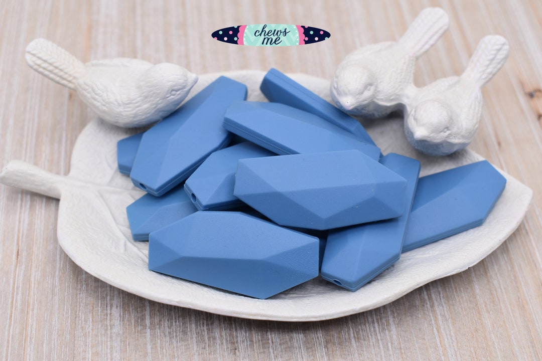 Salix Leaf Silicone Beads | Niagara Blue | Sensory | STIM | Fidget ...