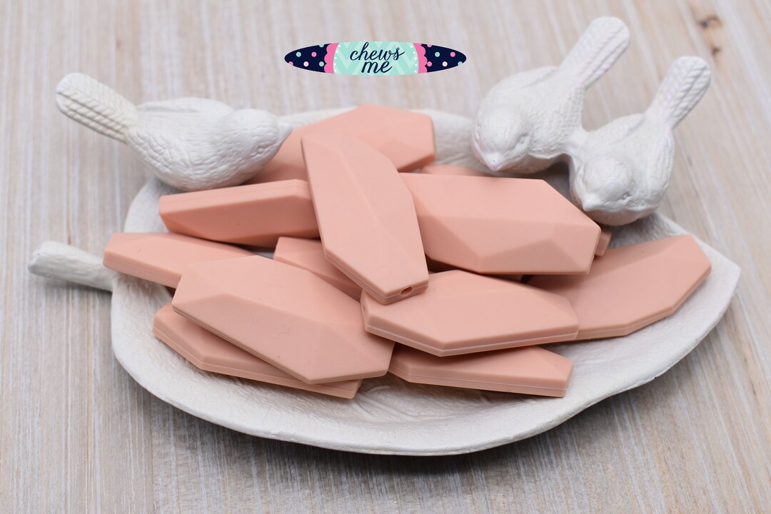 Salix Leaf Silicone Beads | Peach | Sensory | STIM | Fidget | Scribe ...