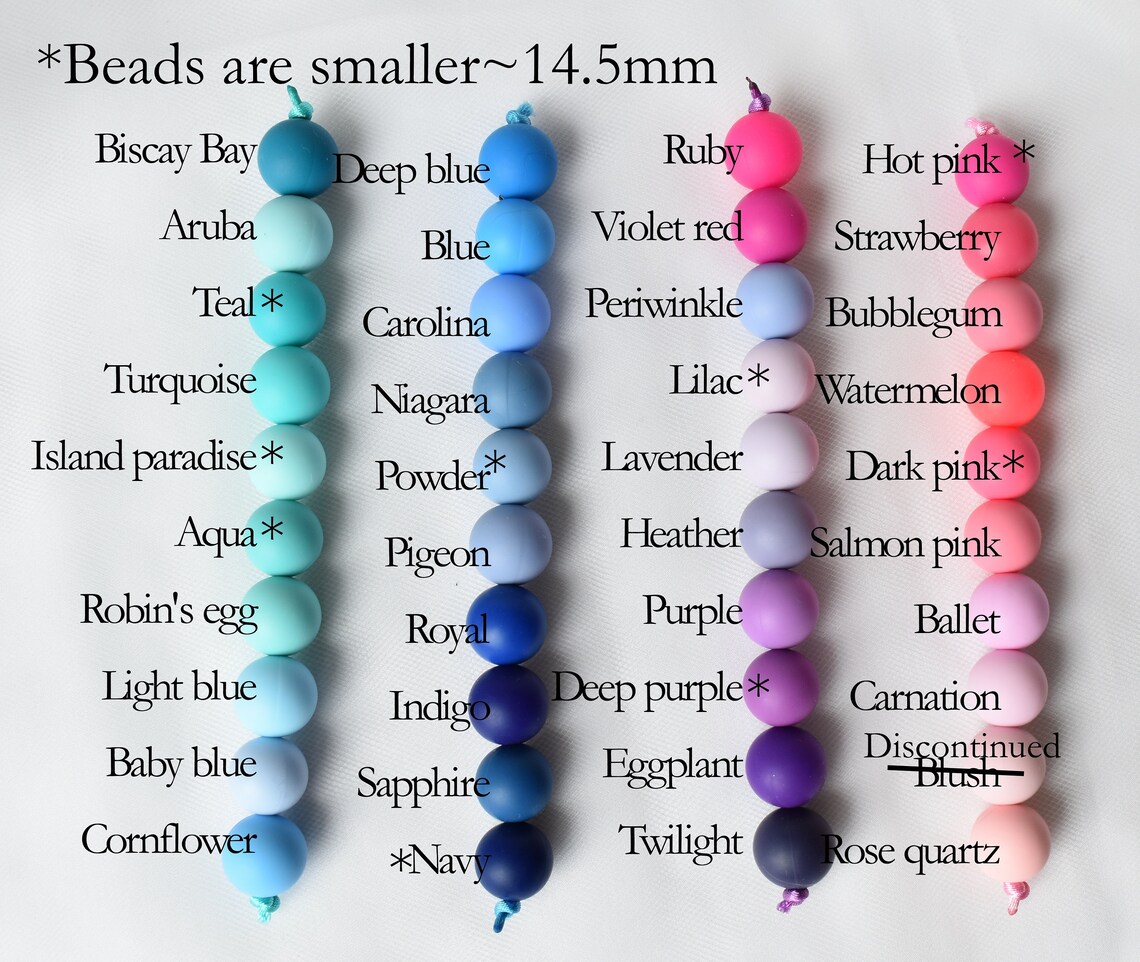 15mm round silicone bead Variety Pack or Single Color You | Etsy