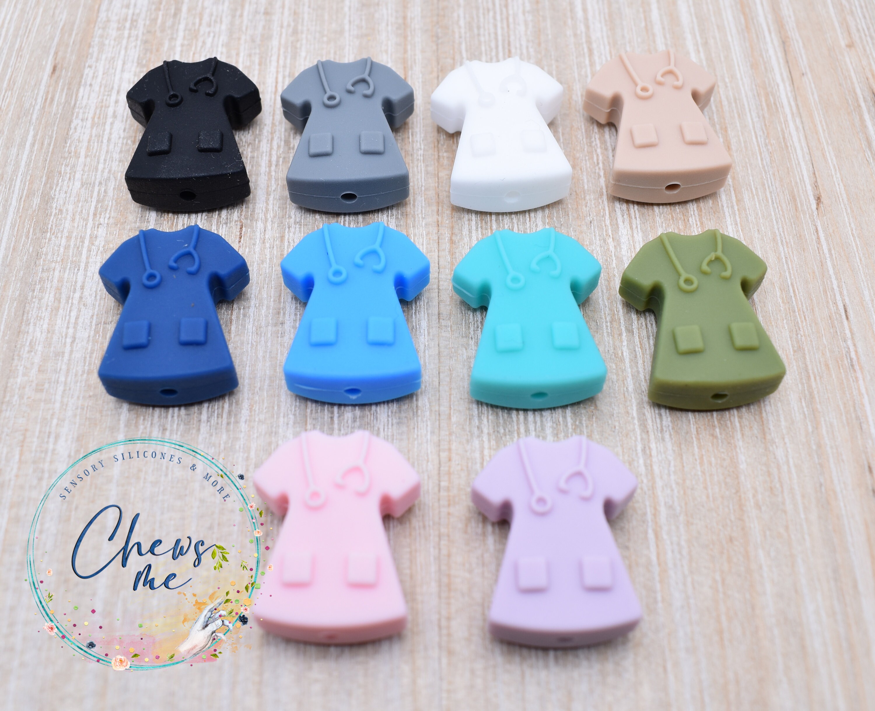 Scrubs Silicone Bead Focal Bead Chewelry Sensory - Etsy