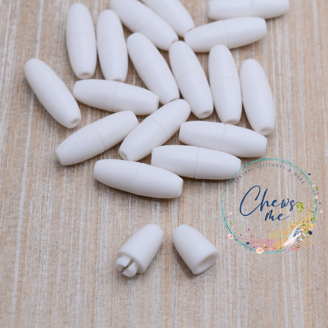 Plastic Breakaway Clasp | Cream | Set of 10 | Ivory White | Silicone ...