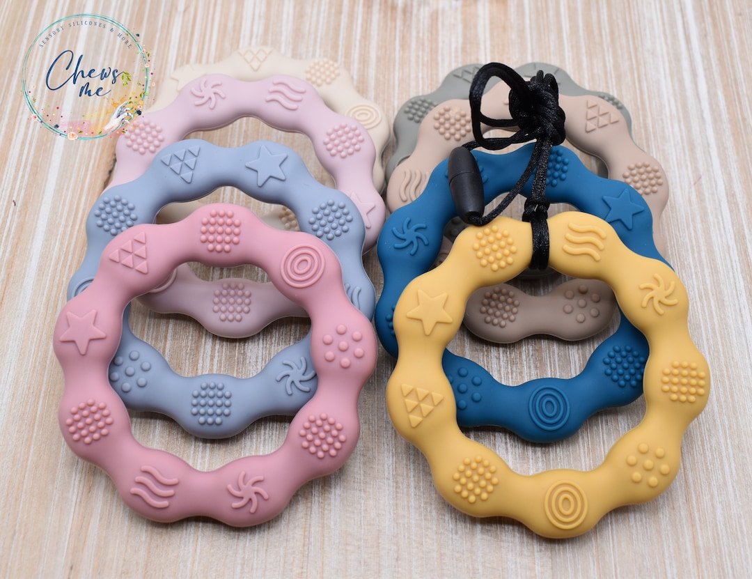 Flower Ring Silicone Necklace | Earthy Colors Donut | Sensory | | Stim ...