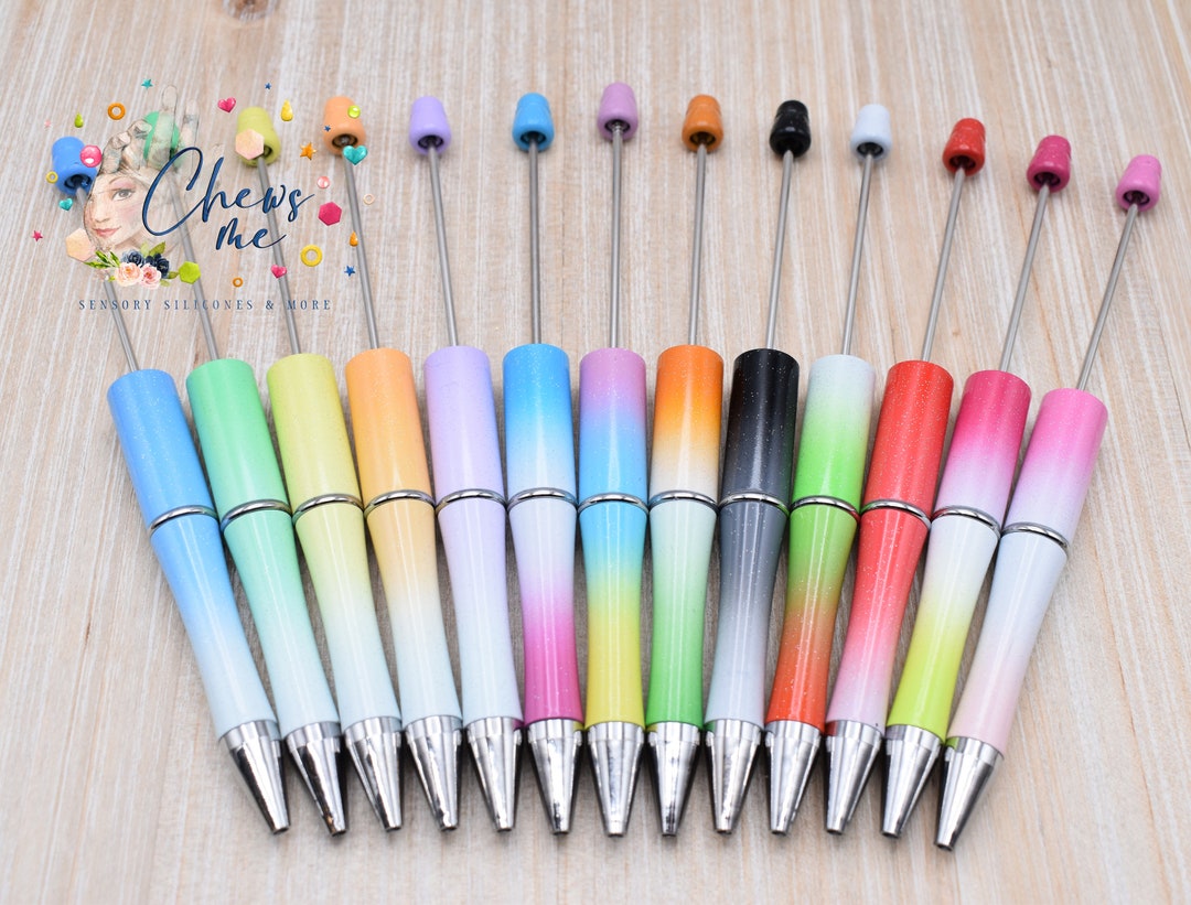 Ombre Glitter Beadable Pens or Black/blue Pen Refills or Pen Bags ...