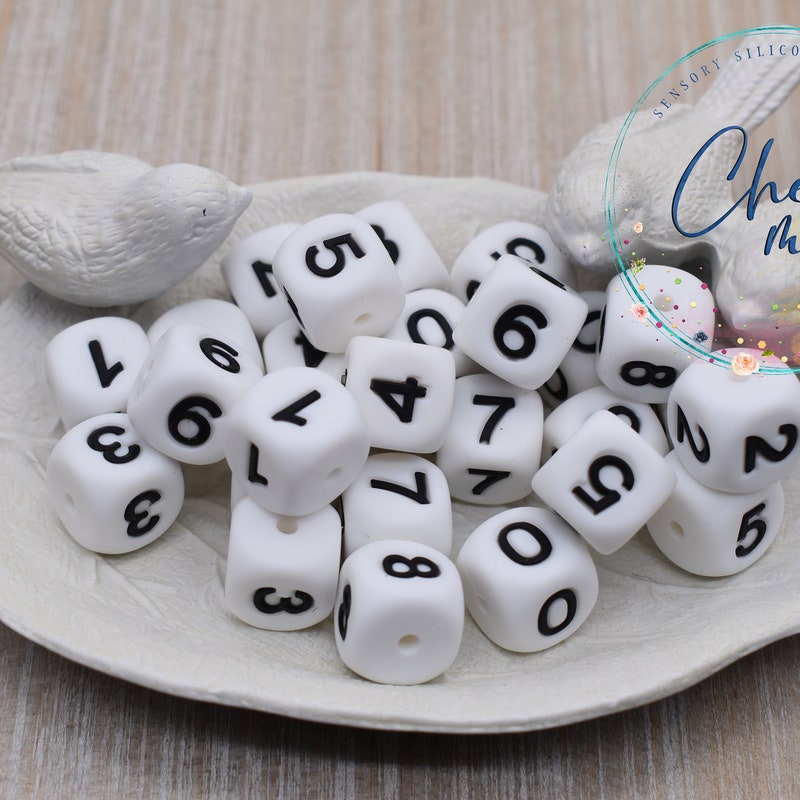 Cube Numbers on Beads - Etsy