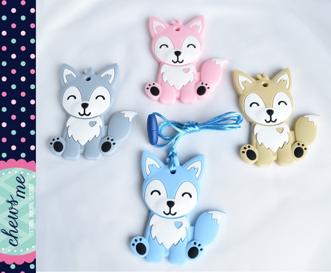 Husky Dog Silicone Necklace Stim Toy Sensory Fidget Anxiety Autism ADHD ...