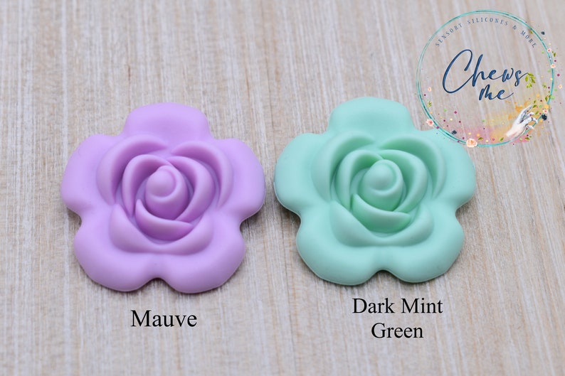 Large Rose Flower Silicone Bead 40mm Chunky Sensory - Etsy