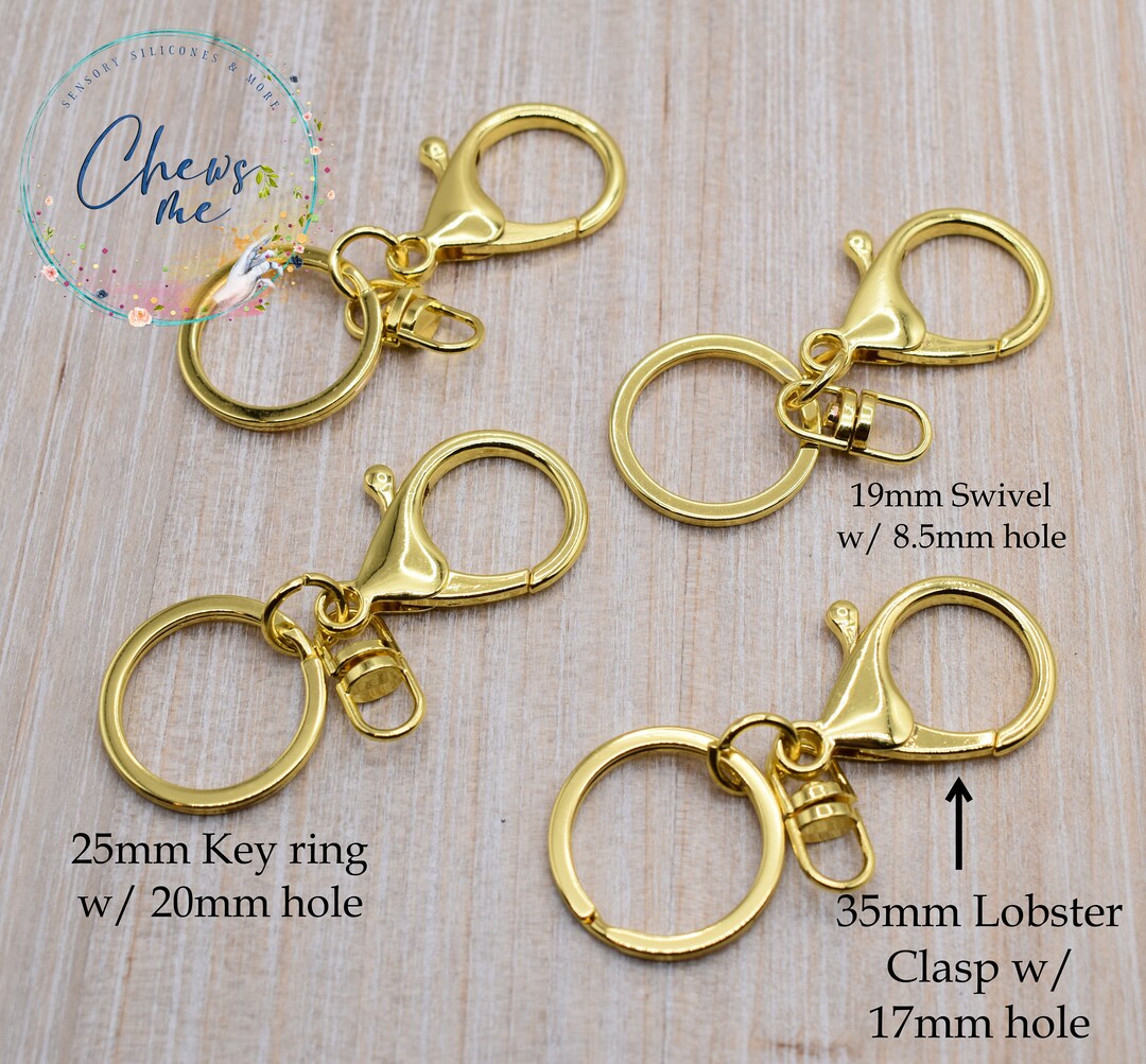 Bulk Gold Lobster Clasp Keyring 10 Pieces Swivel Key - Etsy