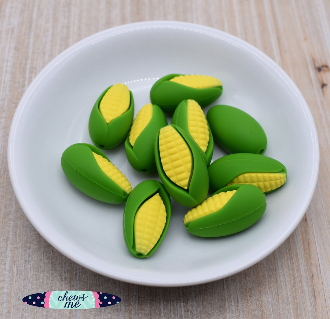 Corn With Husk Silicone Bead | Focal Bead | Chewelry | Sensory | Fidget ...
