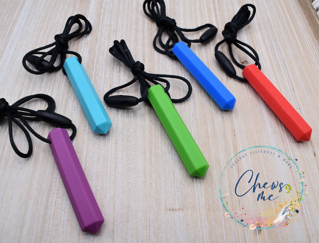 Smooth Crystal Rod Silicone Necklace | Gem | Cylinder | Tube | Anxiety ...