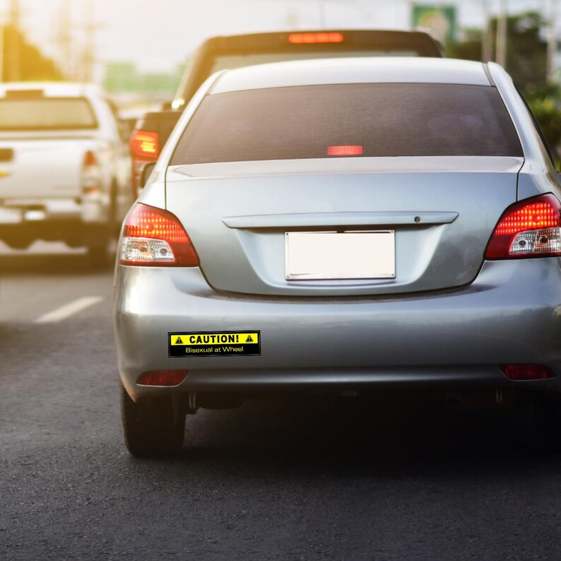 Caution Bisexual at Wheel Bumper Sticker - Etsy
