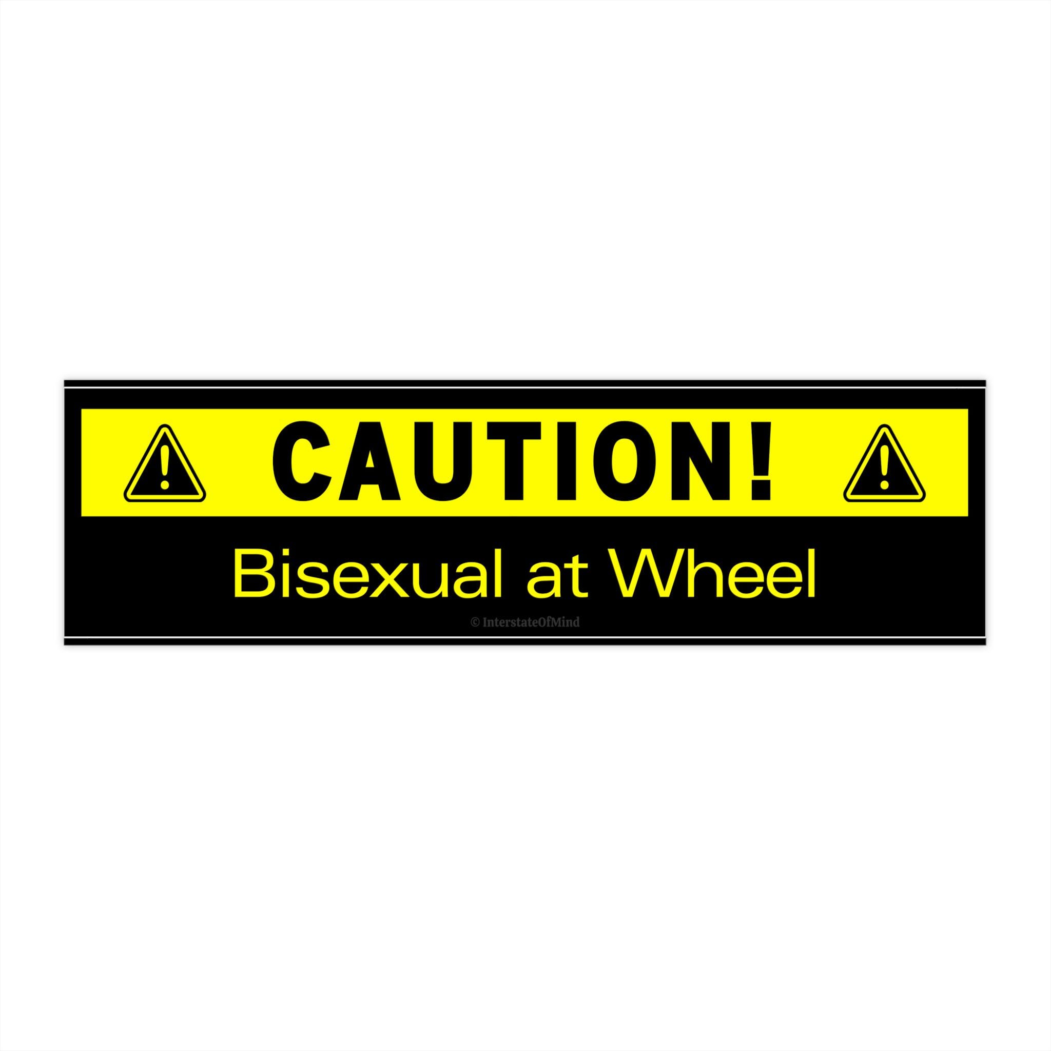 Caution Bisexual at Wheel Bumper Sticker - Etsy