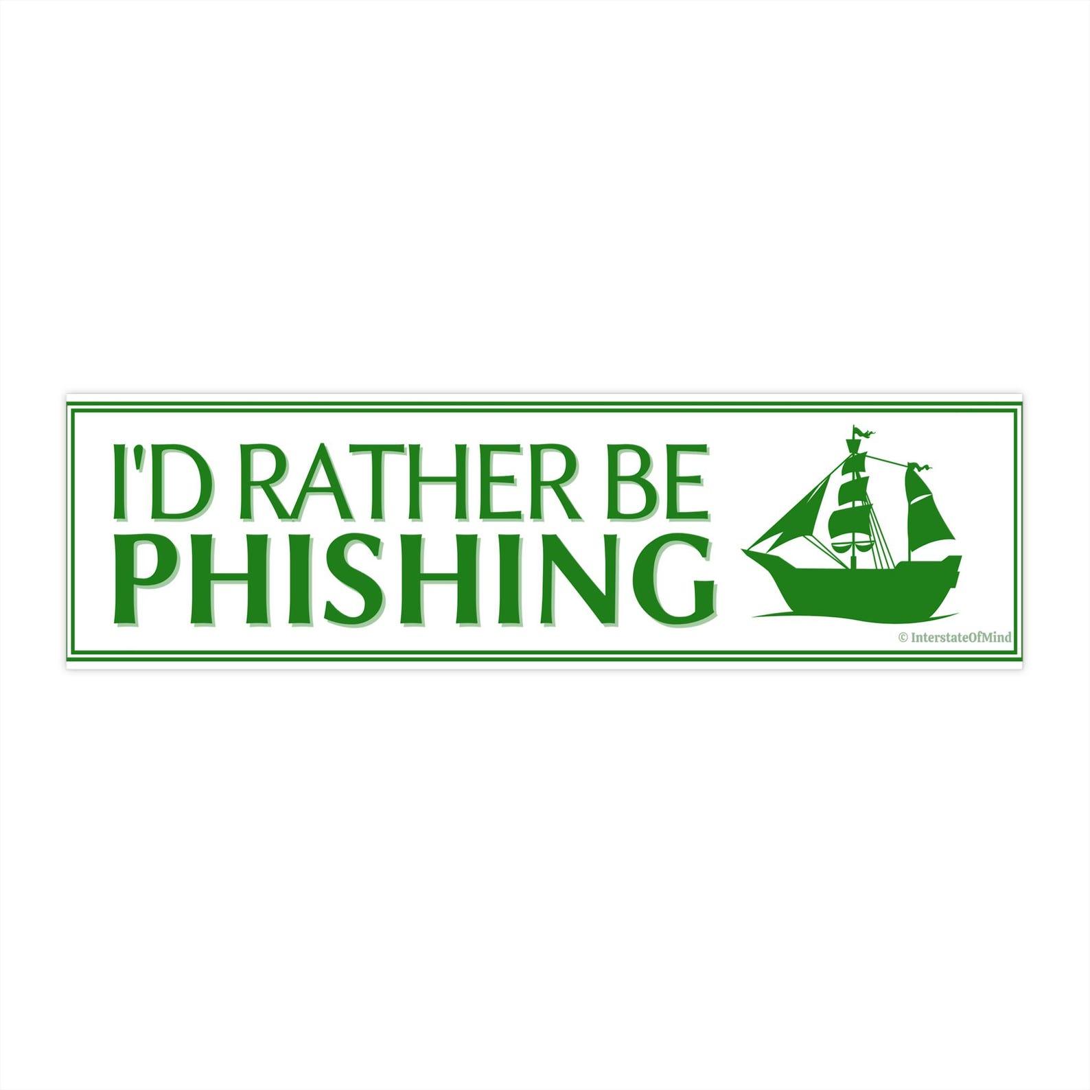 I'd Rather Be Phishing Bumper Sticker - Etsy