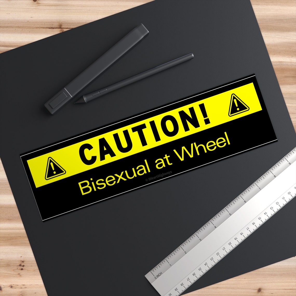 Caution! Bisexual at Wheel Bumper Sticker - Etsy