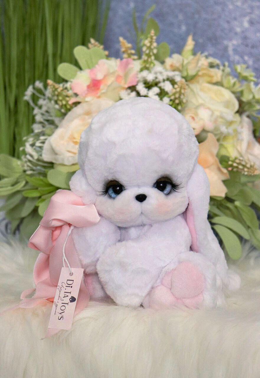 White Bunny, Plush Bunny, Bunny Toy, Fluffy Bunny, Personalized Toy ...