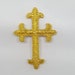 Cross Applique Iron on Style Soft/white Gold Color - Etsy