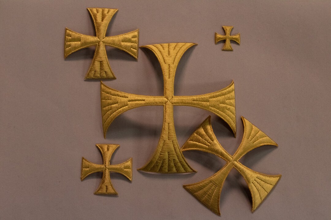Antique Gold Cross Iron on Greek Patee Style Applique - Etsy