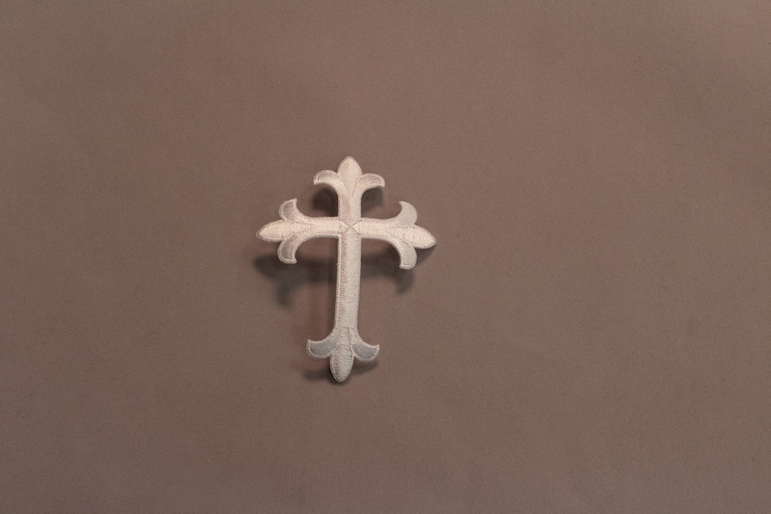 Iron-on Latin Cross Applique, White, Easy to Use 3" X 4" - Etsy