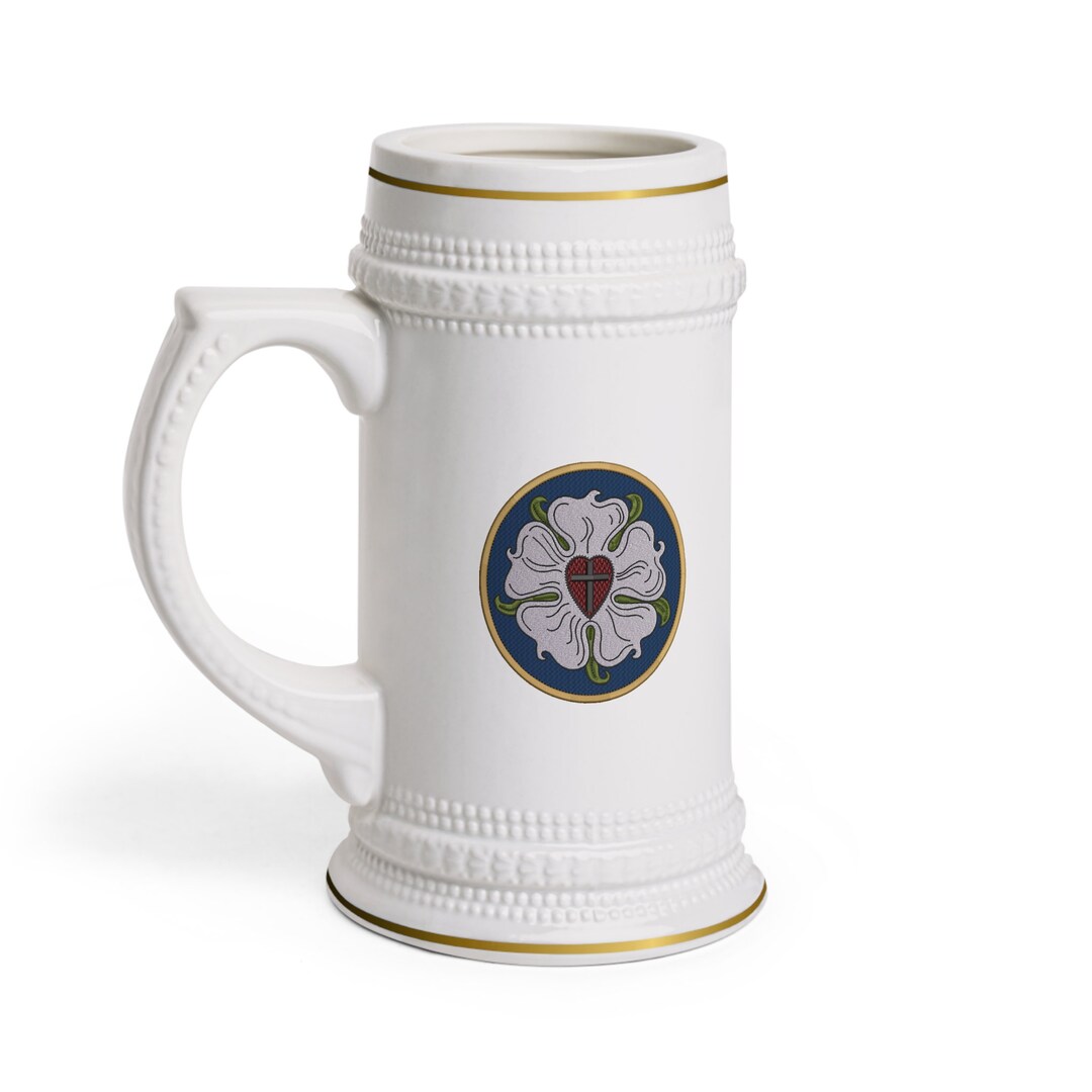 A Mighty Fortress is Our God Luther Rose Beer Stein Mug Lutheran Gift ...