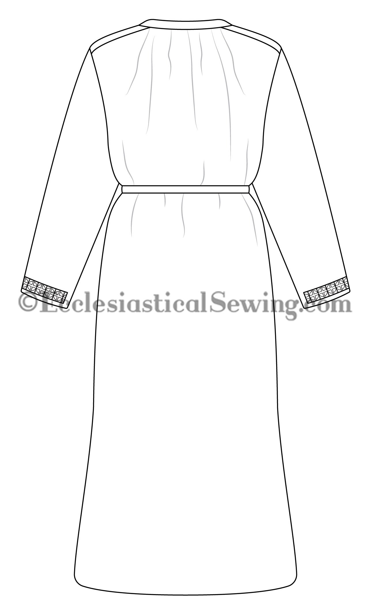 Traditional Alb Pattern for Sewing Vintage Linen Church Vestment ...