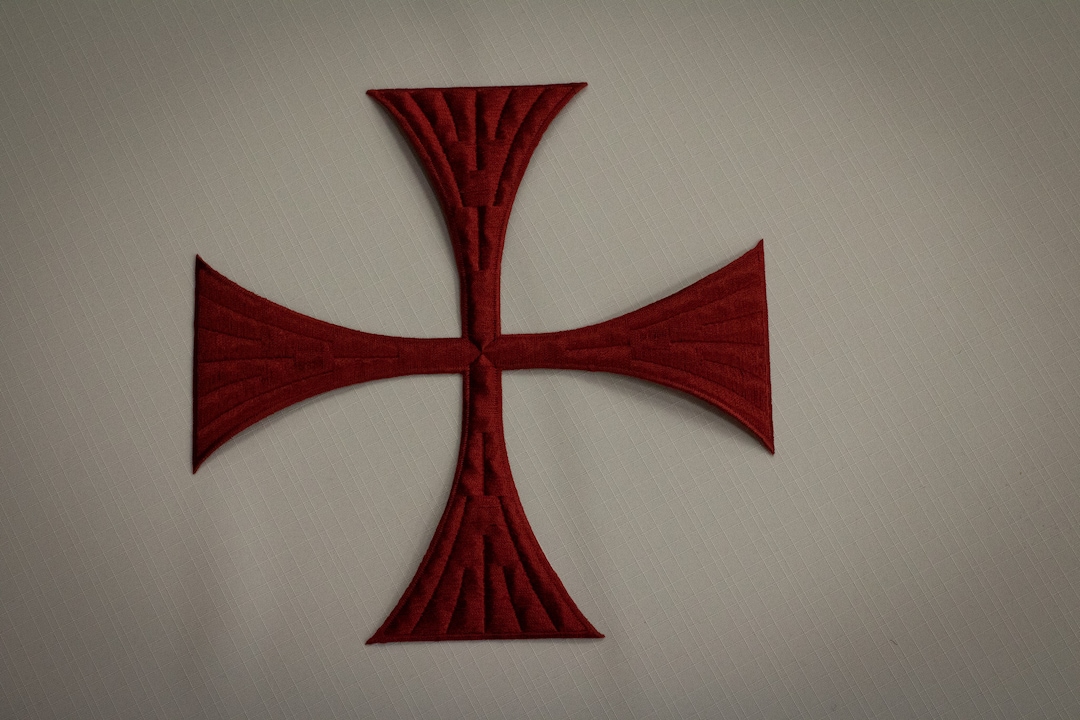 Burgundy Cross Iron on Greek Patee Style Applique - Etsy