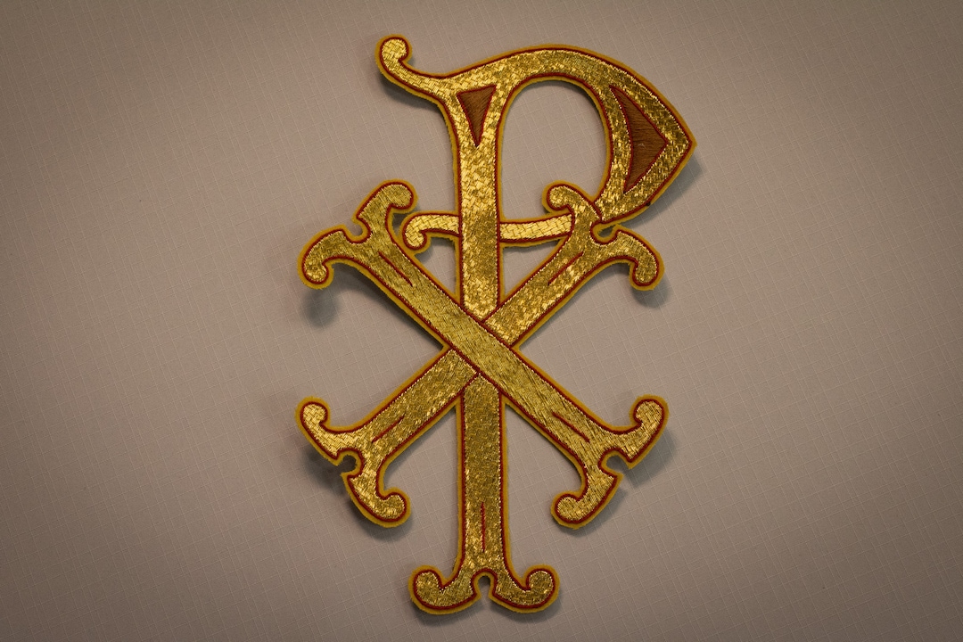 Chi Rho Bullion Gold Applique for Liturgical Vestments and Chasubles - Etsy