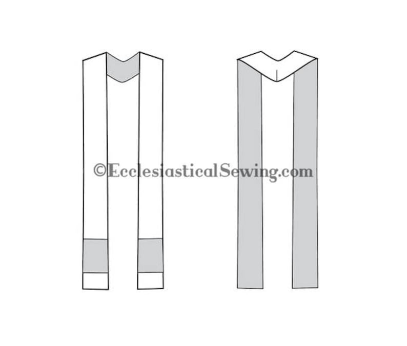 V-neck Clergy Stole Sewing Pattern Style 1008 - Etsy